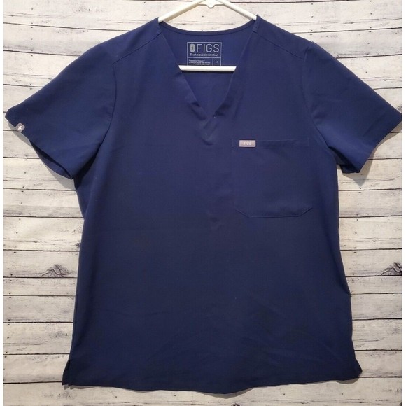 Figs | Tops | Figs Top Womens Medium Navy Blue Catarina Fw00 One Pocket ...
